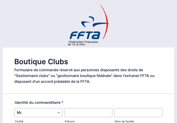 Votre boutique FFTA | Fédération Française de tir à l'arc